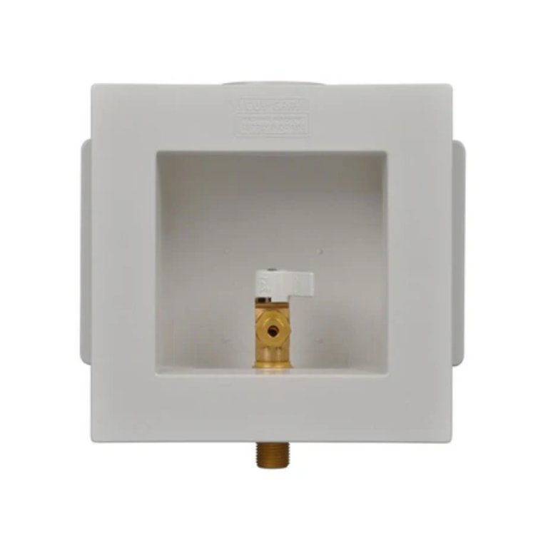 Ice Maker Outlet Box with Qtr Turn Valve with Hammer Arrestor 1/2" (PEX ...